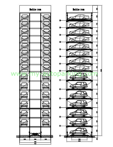 8-35 Floors Smart Tower Car Parking System/ Automated Tower Parking ...