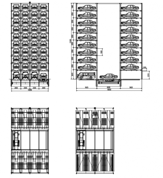 23. 5-15 Floors Fully Automatic Vertical Lifting Parking System
