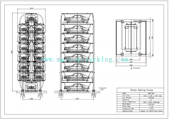 Vertical Rotary Car Parking System Project/Rotary Car Parking Lift/Rotary Car Park/Automatic ...