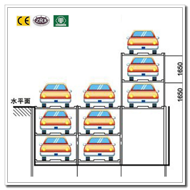 +1-1 and +1-2 4 Pillar Vertical Pit Parking System Pit Multi-level ...
