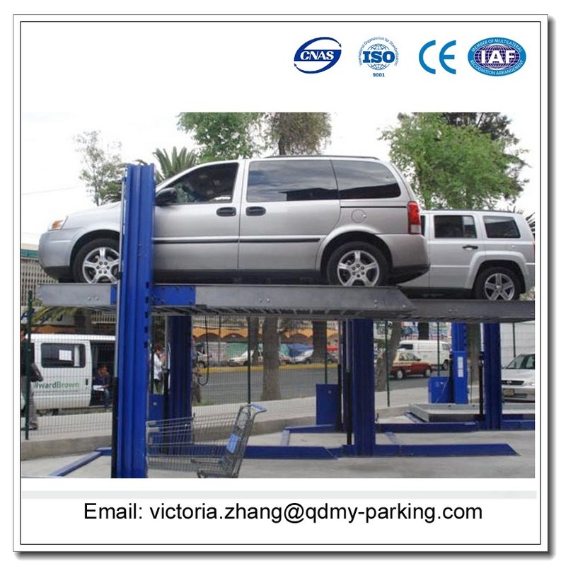 Double Stack Parking System/ 1+1 Stacker with 2 columns for 2 cars with ...