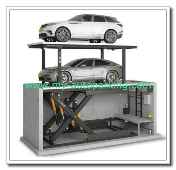 Scissor Type Vertical Car Stacker/ Double Stack Parking System Scissor ...